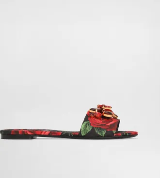 Dolce & Gabbana Ciabatta Flat - Frau Pantoletten Und Mules Multicolor 37.5