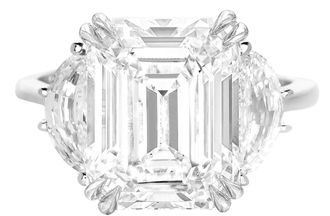 Verde 6ct IGI Certified Lab Grown Emerald Cut Diamond Ring