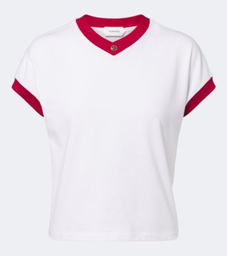 Versace T-shirt Medusa en coton m&eacute;lang&eacute;