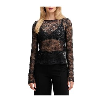 Patrizia Pepe Minimalistisches Langarm-Oberteil - - Blouses & Shirts - Damen - Schwarzk - S