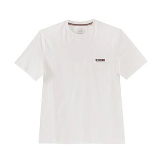 Paul Smith Homme, Tops, Blanc, Taille: M T-Shirt Logo Multiriga