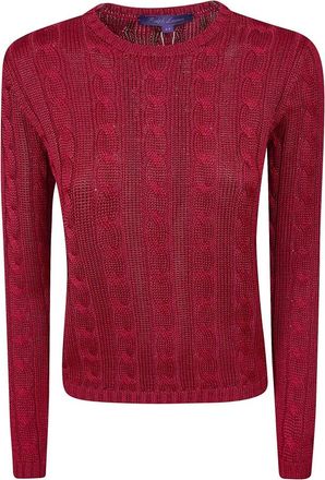 Ralph Lauren Femme, Pulls, Rouge, Taille: 36 FR LS CN Cable Long Sleeve Pullover