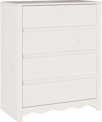 vidaXL Commode Drammen Blanc 76,5 x 40 x 91 cm Bois de pin massif vidaXL