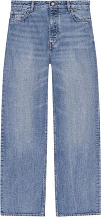 Ganni Femme, Jeans, Bleu, Taille: W30 Jeans Amples Rigides