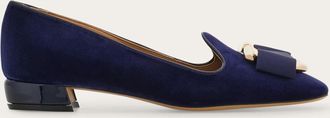 Ferragamo Damen Loafer in Mokassin-Machart mit Gancini Blau Gr&ouml;&szlig;e 35.5