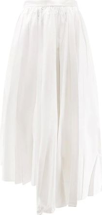 Self Portrait Femme, Jupes, Blanc, Taille: 42 FR Flared Midi Skirt