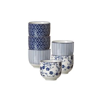 Ritzenhoff & Breker Teebecher-Set Royal 6-teilig, 150 ml, Kleine Becher f&uuml;r Hei&szlig;getr&auml;nke aus Porzellan, Orientalisches Dekor, Sp&uuml;lmaschinenfest & Mikrowellengeeignet, Gem