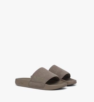MCM x We The Best Slides in Ultrasuede