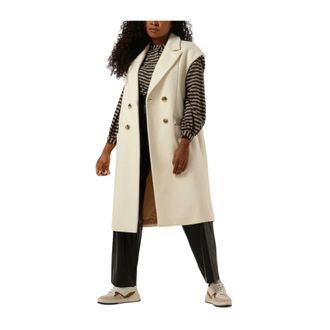 Semicouture Eleganter Damenmantel in Ecru - - Coats - Damen - Beige - L