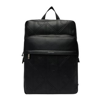 Calvin Klein Emblem AOP Emboss Slim Square Bag - - Bags - Herren - Schwarzk - ONE SIZE