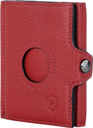 Von Heesen Airtag Slim Wallet mit M&uuml;nzfach & RFID-Schutz - Airtag Portmonee Herren klein aus echtem Leder - Mini Geldb&ouml;rse - Kreditkartenetui Kartenetui - Portem