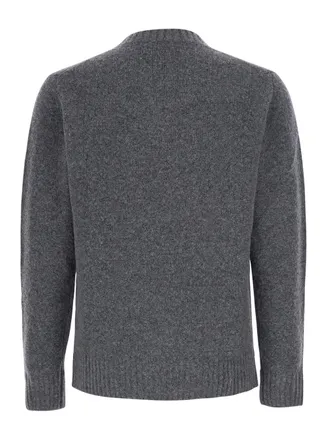 KANGRA Wool-Blend Crew Neck Sweater - Gray