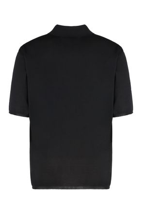 Saint Laurent Mens Polo Cassandre Wool Sweater Black Shirts T-shirts And Polos