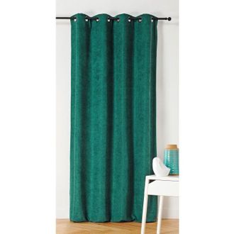 HOME MAISON Homemaison - Rideau Alaska isolant et 100 % occultant Vert emeraude 140x260 cm