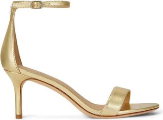 Ralph Lauren Sandales &agrave; talons mi-hauts Allie - Femme - Chaussures - Jaune - Taille: 43 EU