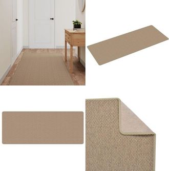 vidaXL Teppichl&auml;ufer Sisal-Optik Sandfarben 80x200 cm - Teppichl&auml;ufer - Sisal Look - Sandfarben - Wohnraumteppich - Flurreinwand - Home & Living