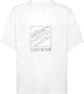 Plein Sport t-shirt à logo imprimé - Blanc