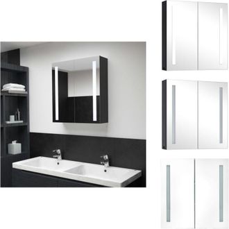 vidaXL Vidaxl - LED-Spiegelschrank f&uuml;rs Bad 62x14x60 cm - LED-Kosmetikspiegel - Badeschrank - Waschbeckenunterschrank - Badezimmerorganisator