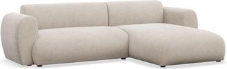 Selsey Selsey Emia - L-Form Ecksofa mit Schlaffunktion, Chenille-Stoff, rechts ausgerichtet, Beige