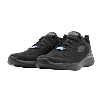 Skechers Herren Bounder 2.0 Nasher Sneaker, Schwarzes Netzgewebe, schwarzer Besatz, 41.5 EU