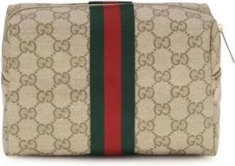 Gucci GG Supreme Canvas Kosmetiktasche - - Bags - Damen - Beige - ONE SIZE