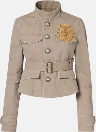 Burberry Jacke B Crest aus Baumwoll-Canvas