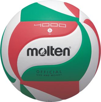 Molten Volleyball V5M4000, Wei&szlig;/Gr&uuml;n/Rot, 5