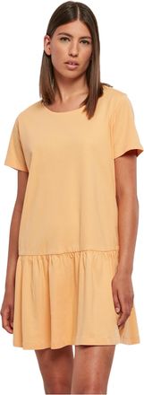 Urban Classics Damen Kleid Ladies Valance Tee Dress paleorange S