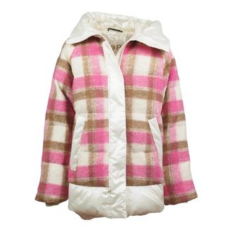 People of Shibuya Fantasia Tartan Wollkapuzen-Daunenjacke - - Jackets - Damen - Mehrfarbig - S