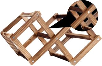 Soimiss Praktisches Faltbares Weinständer Regal aus Hochwertigem Holz Weinaufbewahrung Robustes Weinregal für Wohnzimmer Bar Küche Modernes Design Einfach Mon