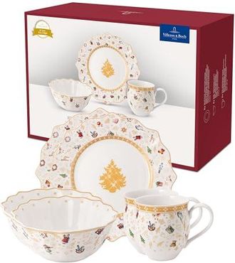 Villeroy & Boch Toys Delight Fr&uuml;hst&uuml;cksset 2 Personen Weihnachten, Jubil&auml;umsedition, Kaffeeservice Weihnachten, Weihnachtliches Geschirr, Weihnachtsgeschirr, Kaffeege