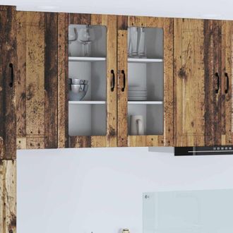 vidaXL vidaXL Armoire de cuisine avec &eacute;tag&egrave;re Bois ancien 40 x 31 x 80 cm