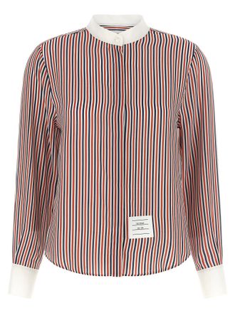 Thom Browne Removable Lavalli&egrave;re Collar Shirt - Red