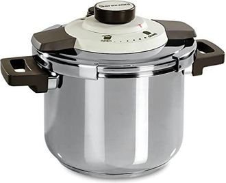 Barazzoni Facile Schnellkochtopf Easy Dual System einfach, Fassungsverm&ouml;gen 4,5 l, &Oslash; 22 cm, Edelstahl 18/10, hergestellt in Italien, Stahl