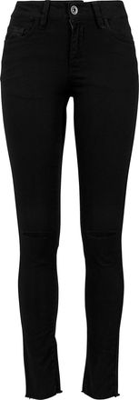 Urban Classics Damen Ladies Cut Knee Pants Hose, Schwarz (Black 7), 27W / 30L EU