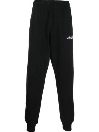 Off-white pantalon de jogging &agrave; logo brod&eacute; - Noir