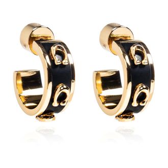 Coach Femme, Accessoires, Jaune, Taille: ONE Size Boucles doreilles avec logo