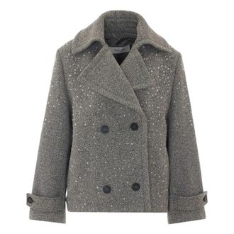 Golden Goose Kurzer Wollmantel - - Coats - Damen - Grau - XS