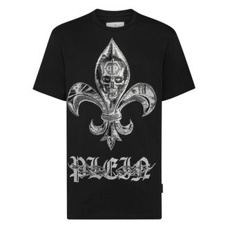 Philipp Plein Round Neck T-Shirt Chrome - - Tops - Herren - Schwarzk - L