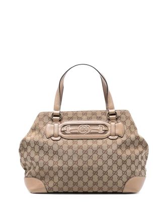 Gucci sac &agrave; main Web Dressage m&eacute;dium (2016-2025) - Marron