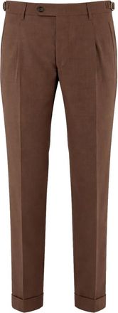 Berwick 1707 Homme, Pantalons, Brun, Taille: XL Tailored Pleated Pantalons