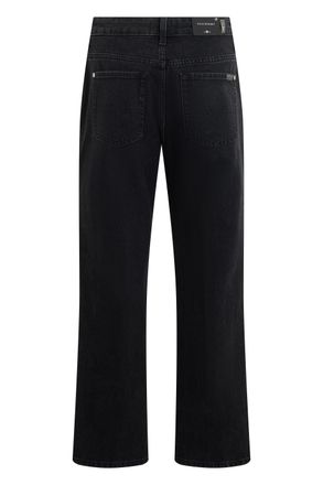 7 For All Mankind Womens Straight-Leg Jeans Heavy Rain Cotton