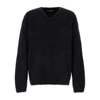 Dolce & Gabbana Alpaka-Mischung Pullover - - Knitwear - Herren - Schwarzk - M