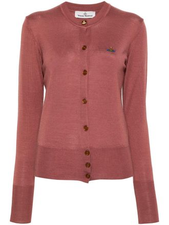 Vivienne Westwood cardigan Bea à motif Orb brodé - Rose