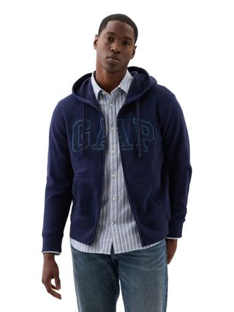 GAP Gap, Heritage, Kapuzenpullover mit Logo, Durchgehender Rei&szlig;verschluss, Tapisserie Marineblau, X-Small