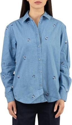 Saint Barth Femme, Blouses et Chemises, Bleu, Taille: 42 FR Meredith Shirt