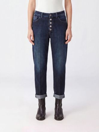 Dondup Jean Koons taille haute en denim de coton &agrave; jambe droite