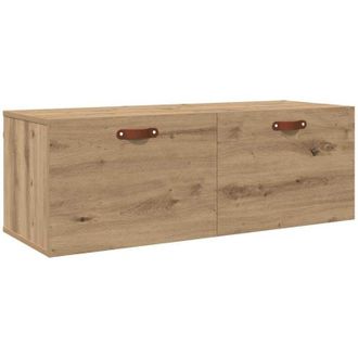 vidaXL Wandschrank Eiche handwerklich 100 x 36.5 x 35 cm Holzwerkstoff Vidaxl