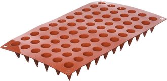 Silikomart Silikomart | SF131 Silikonform f&uuml;r Monoportionen CONO, Antihaft, 66 Hohlr&auml;ume, 1er Pack Kuchenform, &Oslash; 18 h 30 mm Volumen 66 x 33 ml Tot. 2178 ml