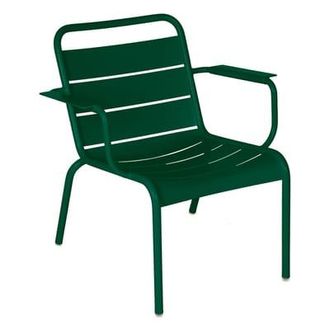 Fermob Fauteuil lounge Luxembourg - Vert - Aluminium - Designer Frédéric Sofia